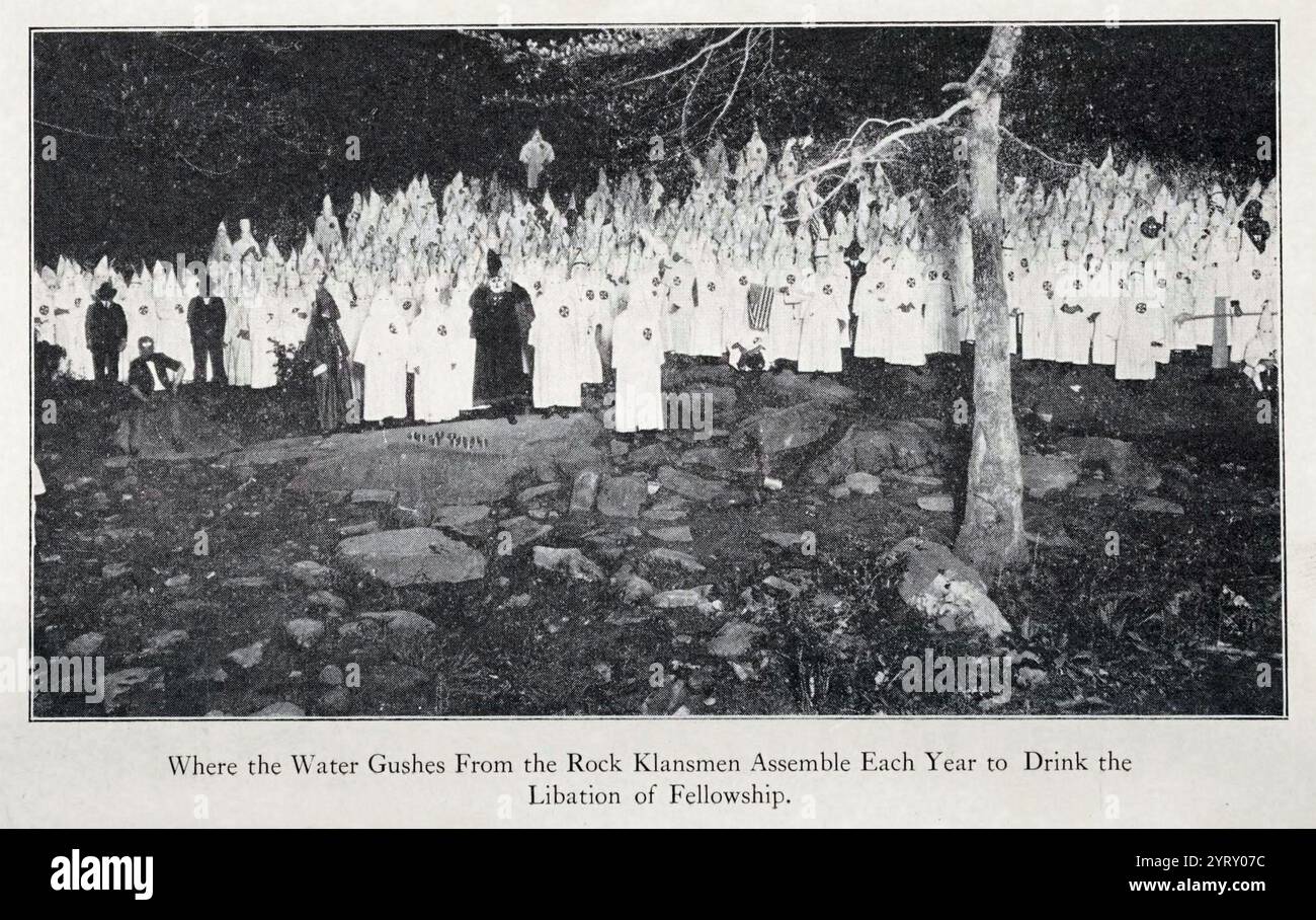 A Ku Klux Klan meeting, American, late 19th century Stock Photo - Alamy