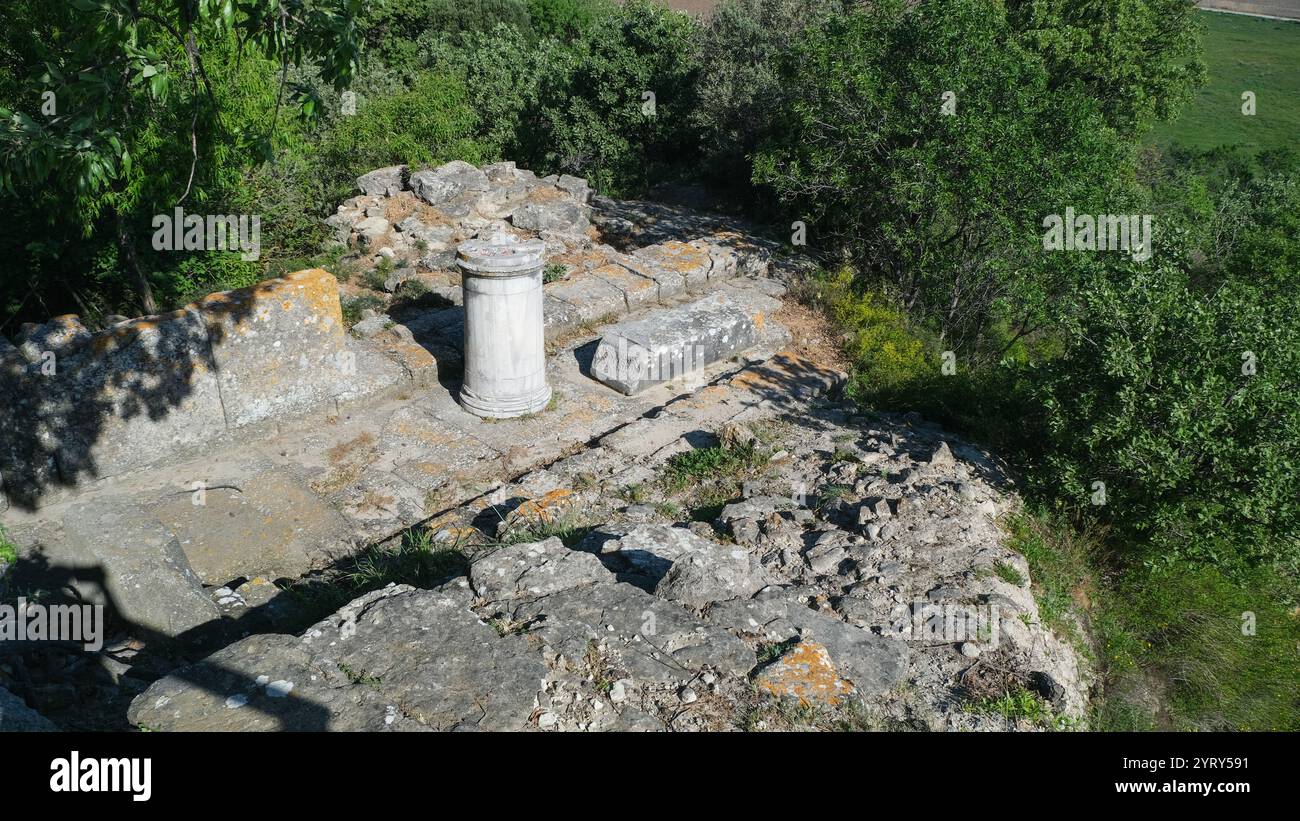 The archaeological site of Troy, an ancient city in Turkey Stock Photo ...