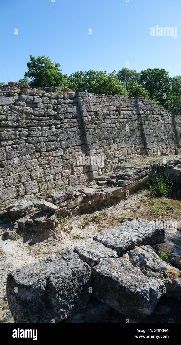 The archaeological site of Troy, an ancient city in Turkey Stock Photo ...