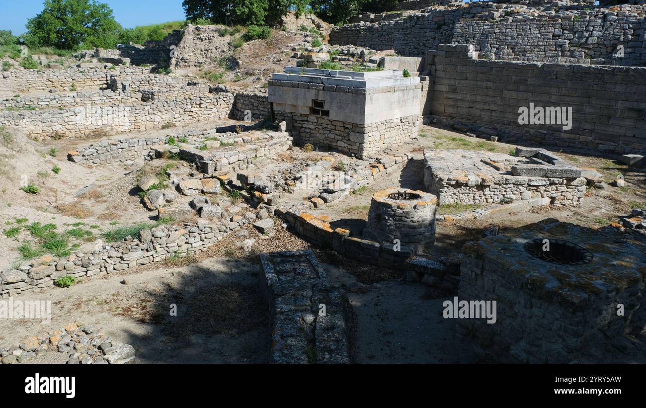 The archaeological site of Troy, an ancient city in Turkey Stock Photo ...