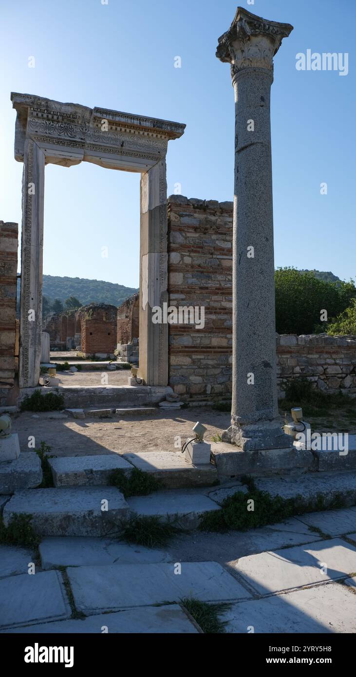 The Church of Mary at the archaeological site of Ephesus near Selcuk ...