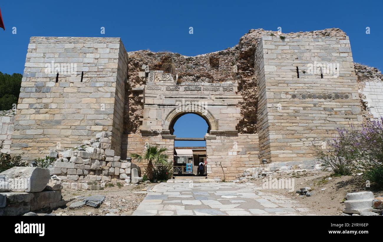 Persecution Gate is the entrance of the Basilica of St John in Selcuk ...