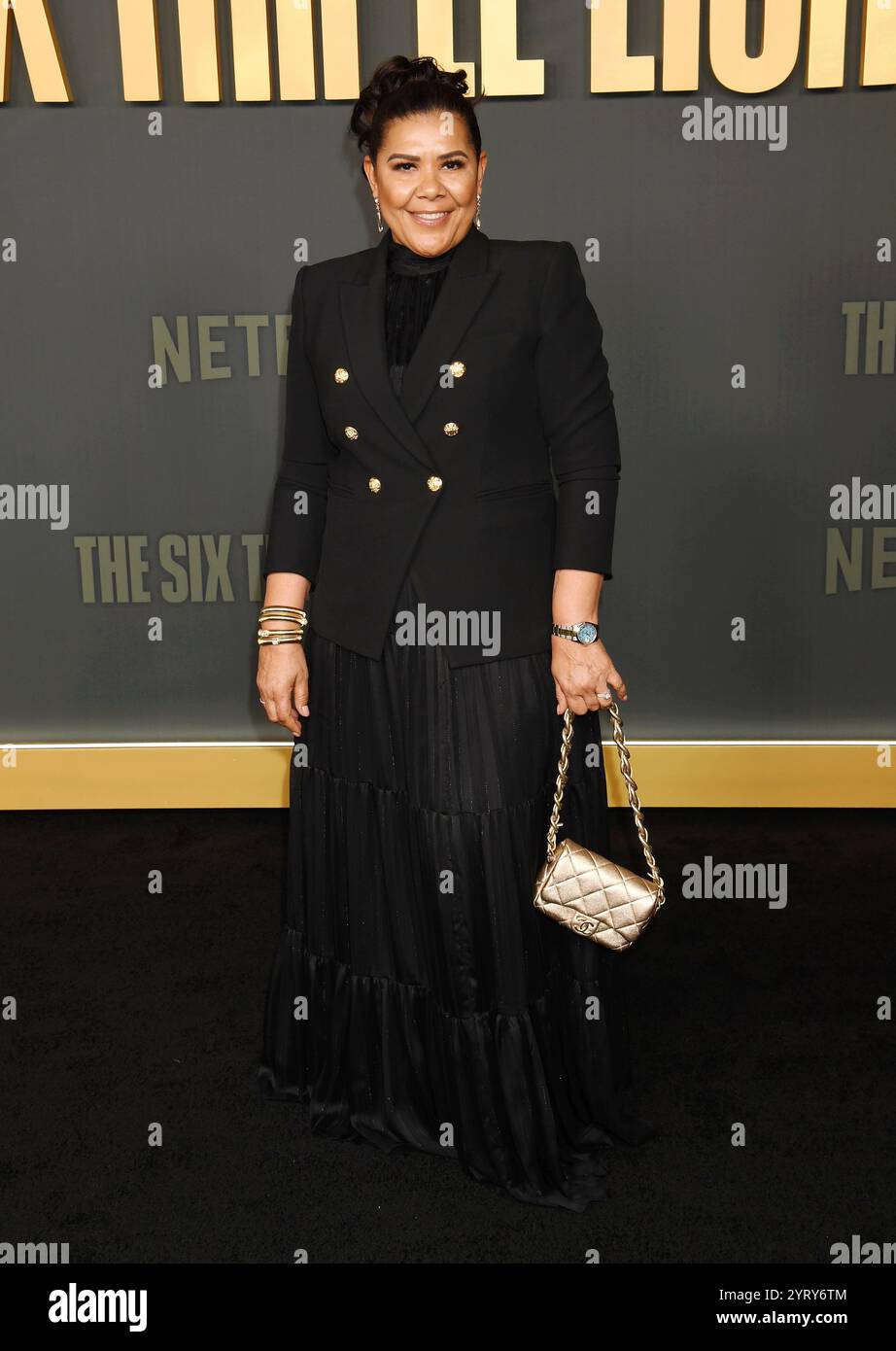 LOS ANGELES, CALIFORNIA - DECEMBER 03: Angi Bones attends the premiere ...