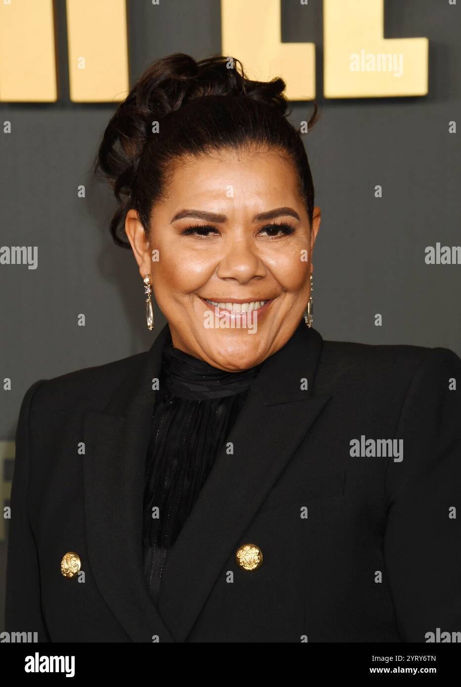 LOS ANGELES, CALIFORNIA - DECEMBER 03: Angi Bones attends the premiere ...