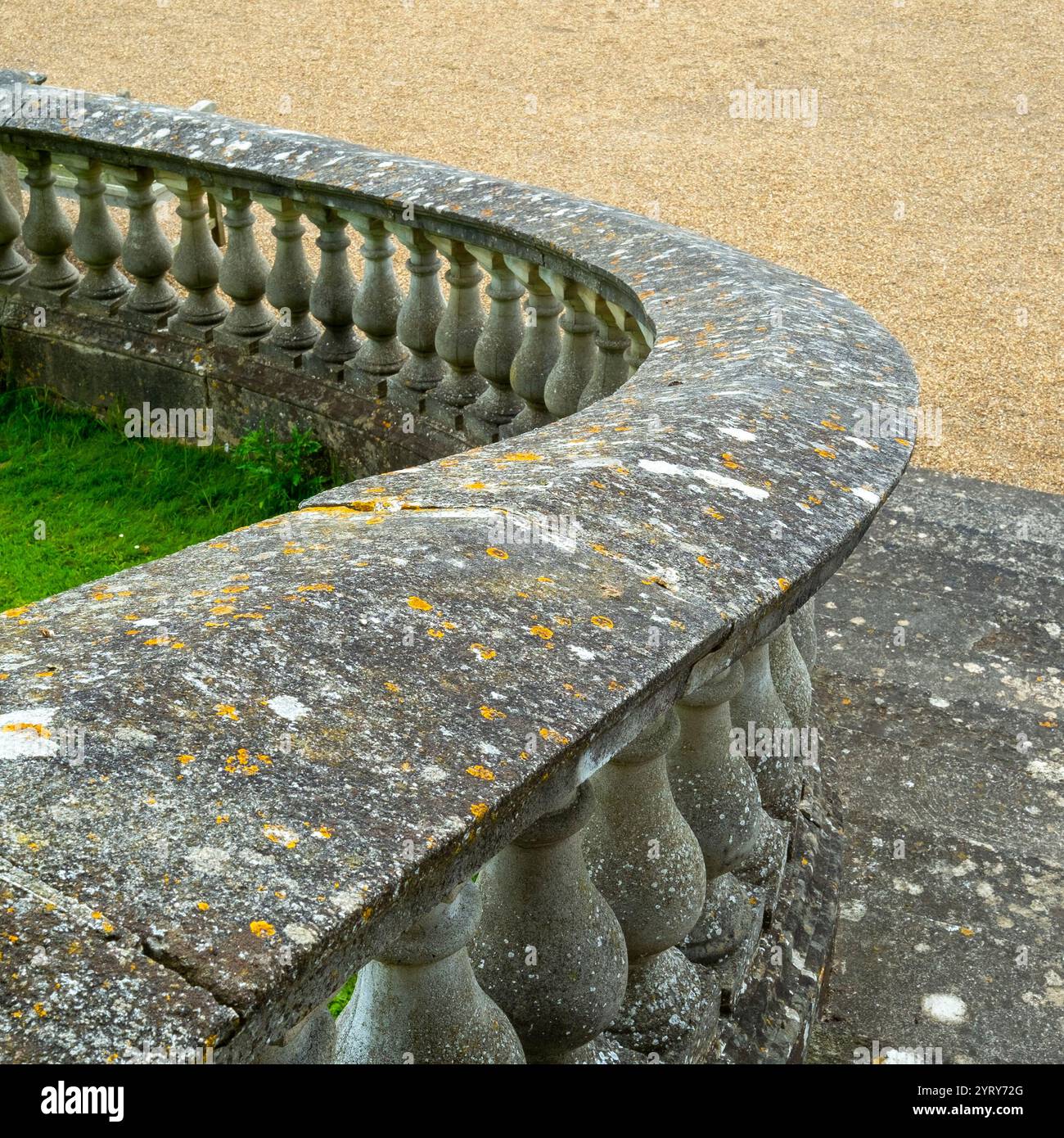 Old stone steps balusters balustrade perspective Stock Photo - Alamy