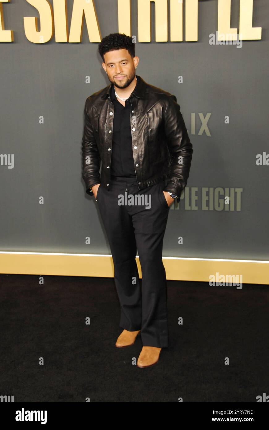 LOS ANGELES, CALIFORNIA - DECEMBER 03: Armani Jay Ortiz attends the premiere of Netflix's "The ...