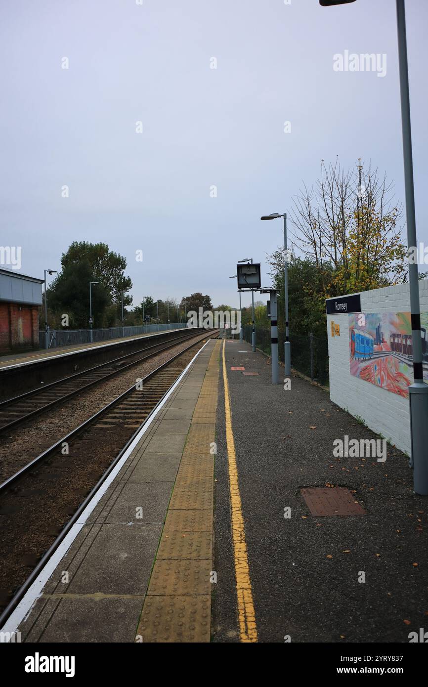 Romsey, Southampton, England. 4th November 2024. A view of the railway ...