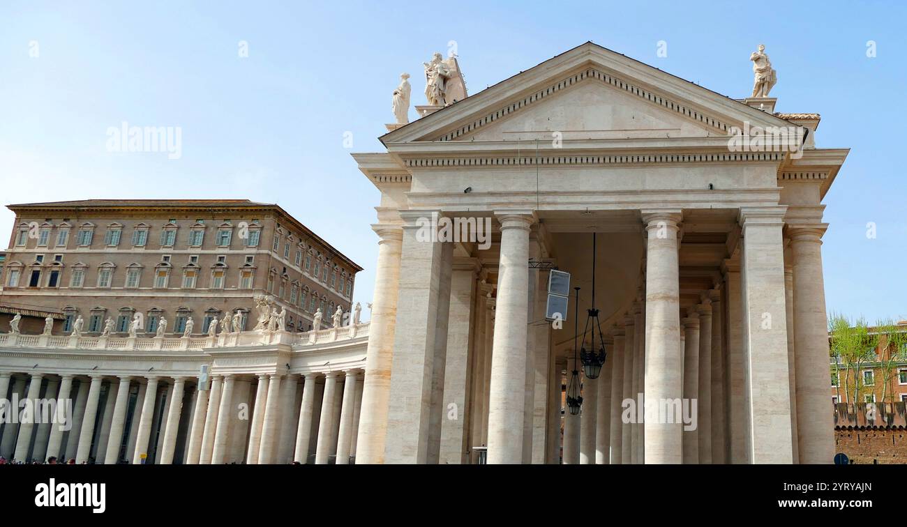 Papal apartments and Bernini's colonnade, Vatican City, Rome by Gian ...
