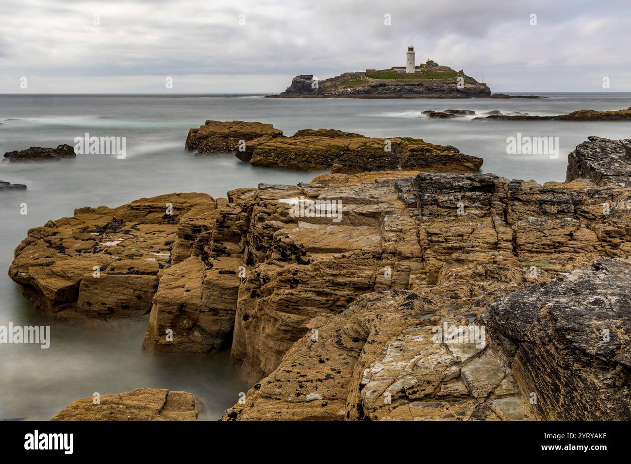 Godrevy Lighthouse, Gwithian, Cornwall Stock Photo - Alamy