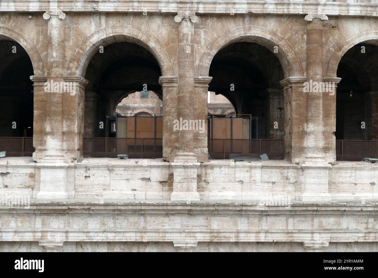 The Colosseum or Coliseum, amphitheatre in the centre of the city of ...