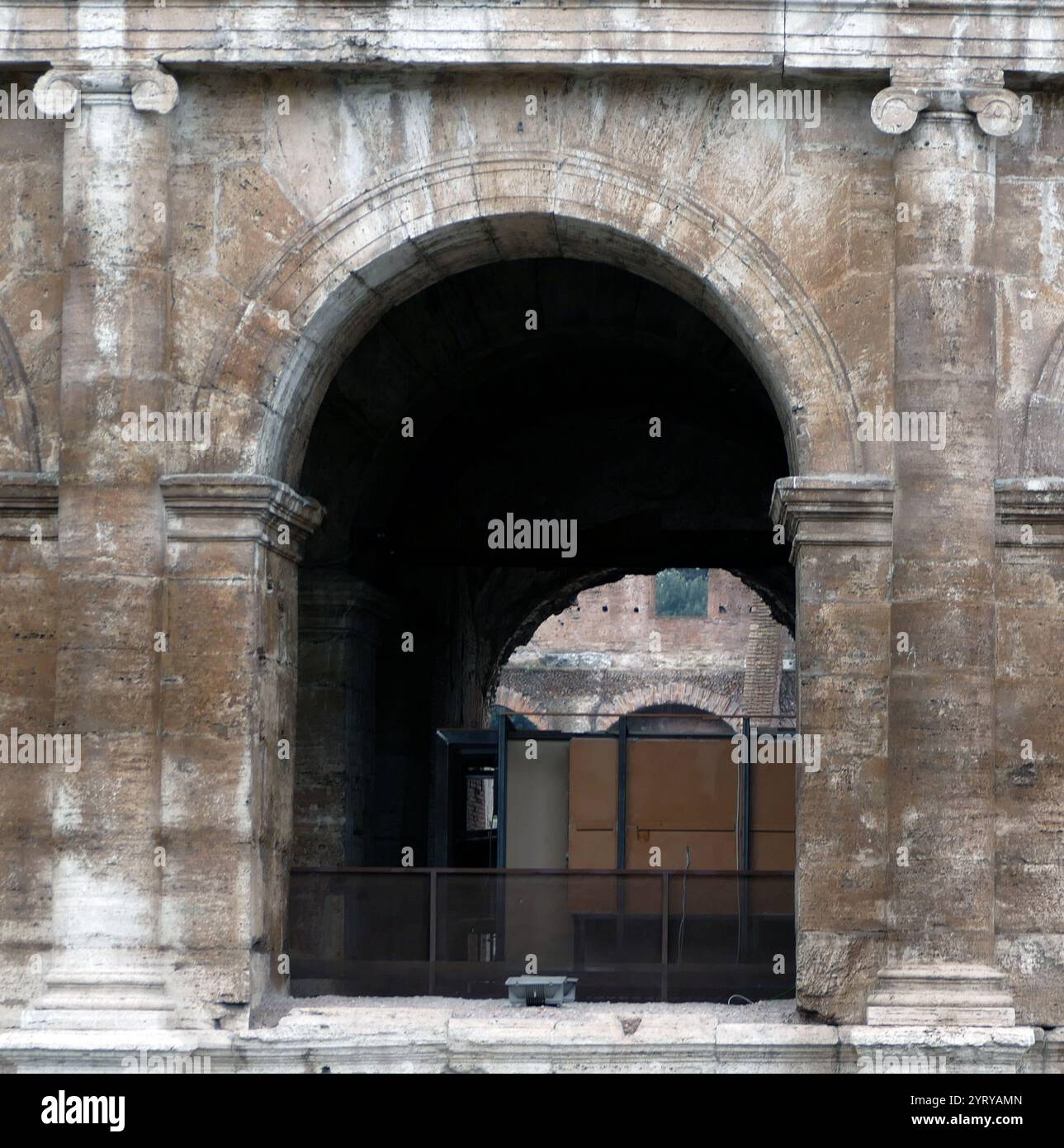 The Colosseum or Coliseum, amphitheatre in the centre of the city of ...