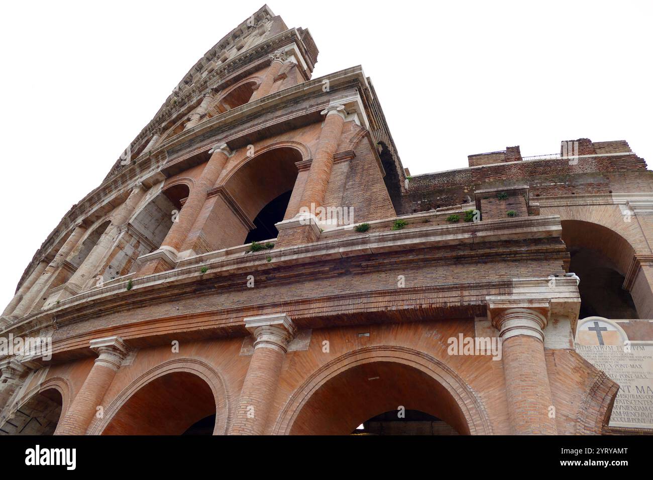 The Colosseum or Coliseum, amphitheatre in the centre of the city of ...