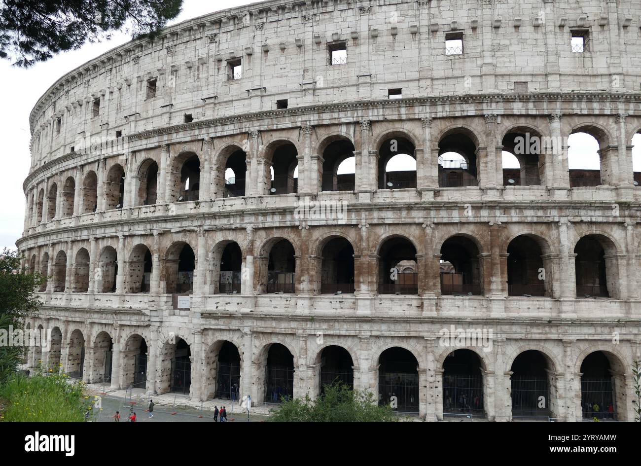 The Colosseum or Coliseum, amphitheatre in the centre of the city of ...