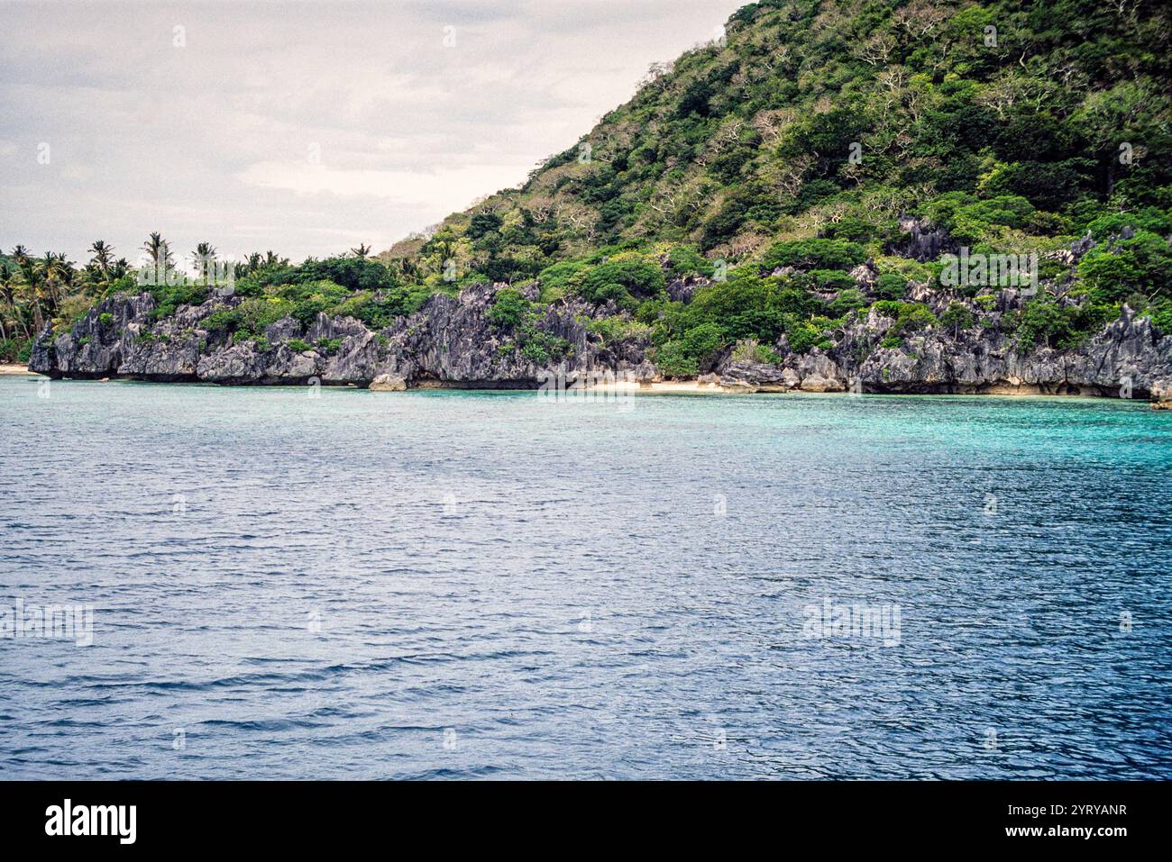 View of the tropical island of Sawa-I-Lau in the Yasawa Islands of Fiji ...