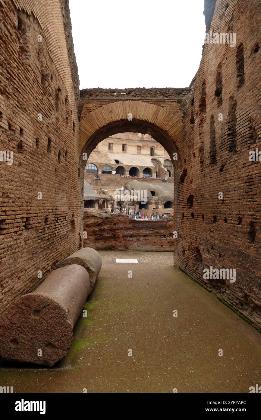 The Colosseum or Coliseum, amphitheatre in the centre of the city of ...