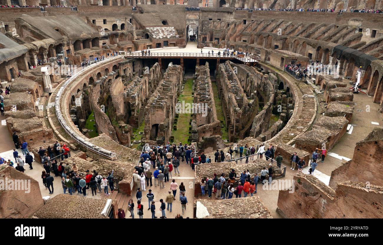 The Colosseum or Coliseum, amphitheatre in the centre of the city of ...