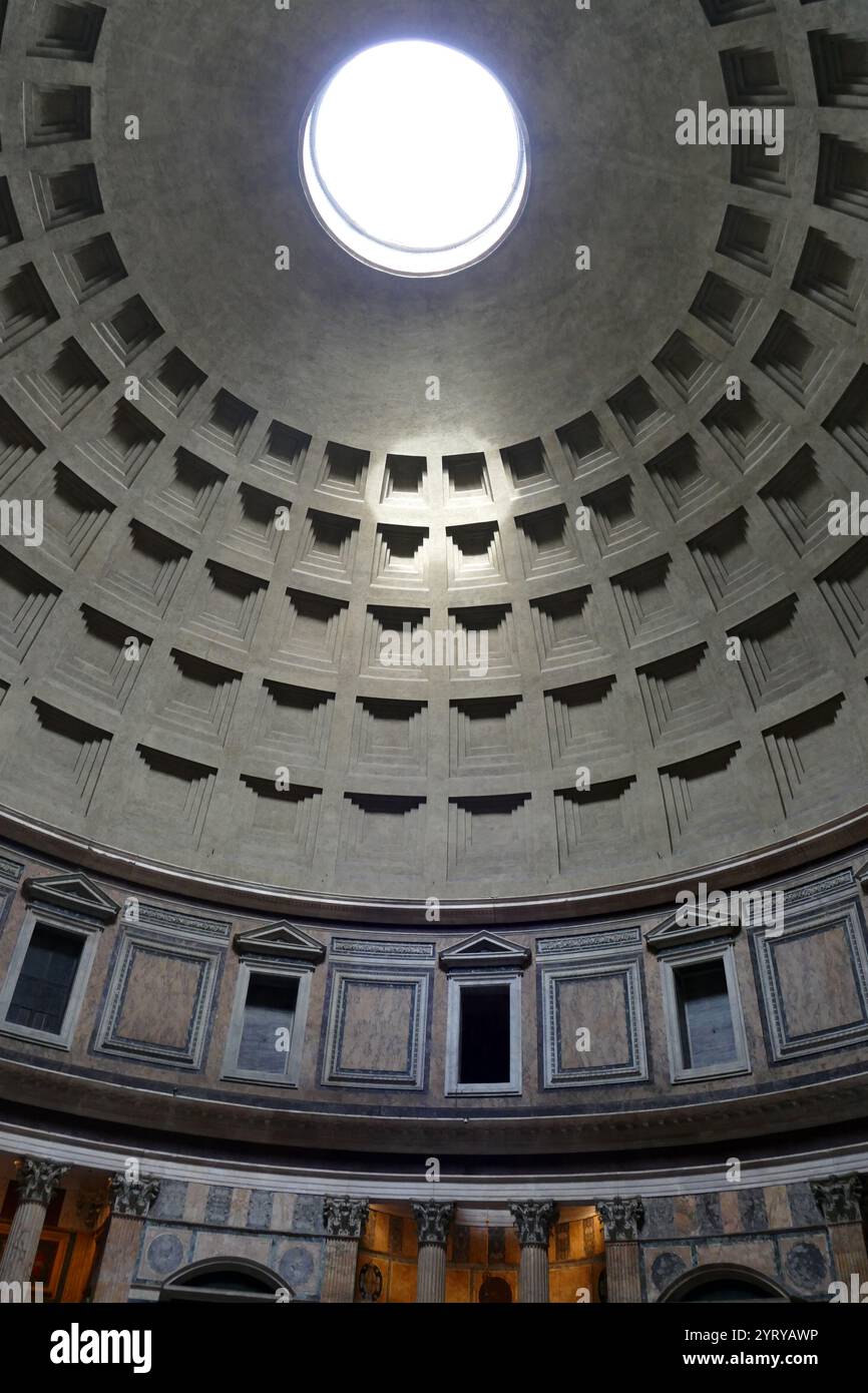 The Pantheon, a former Roman temple, now a church, in Rome, Italy, on ...