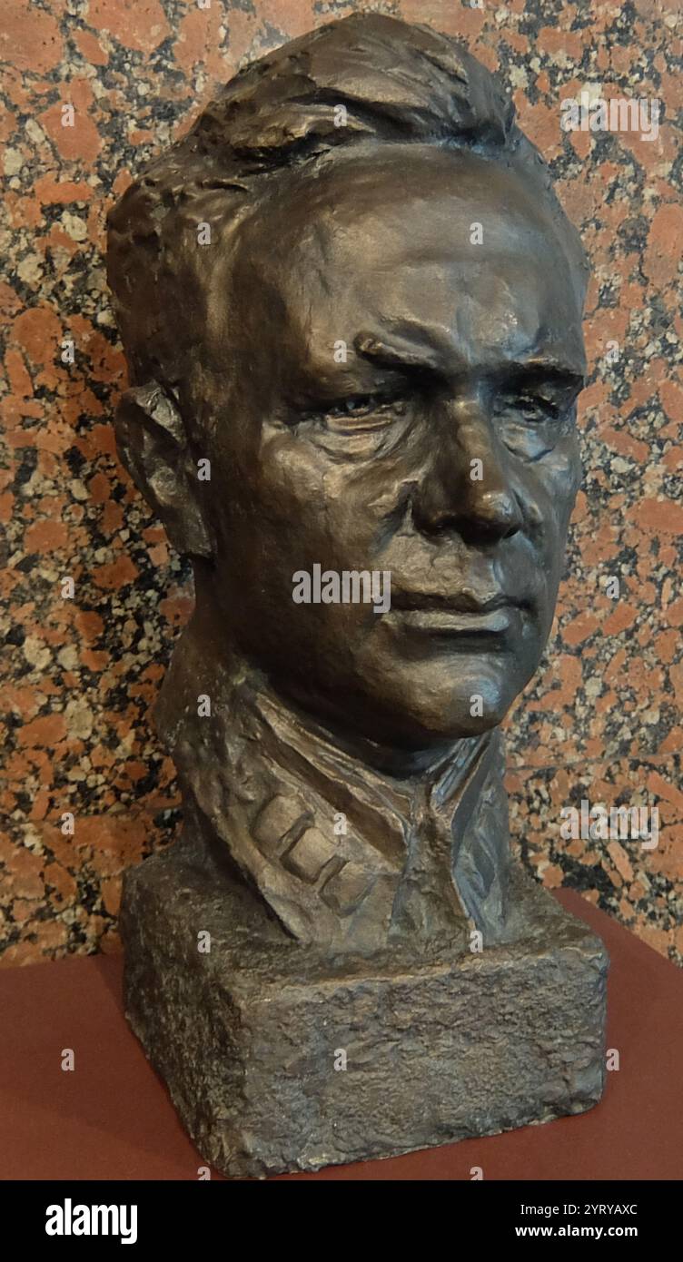 DEFENDER OF MOSCOW; PILOT A.V. ZHATKOV; 1942 Bronze casting by A.I ...