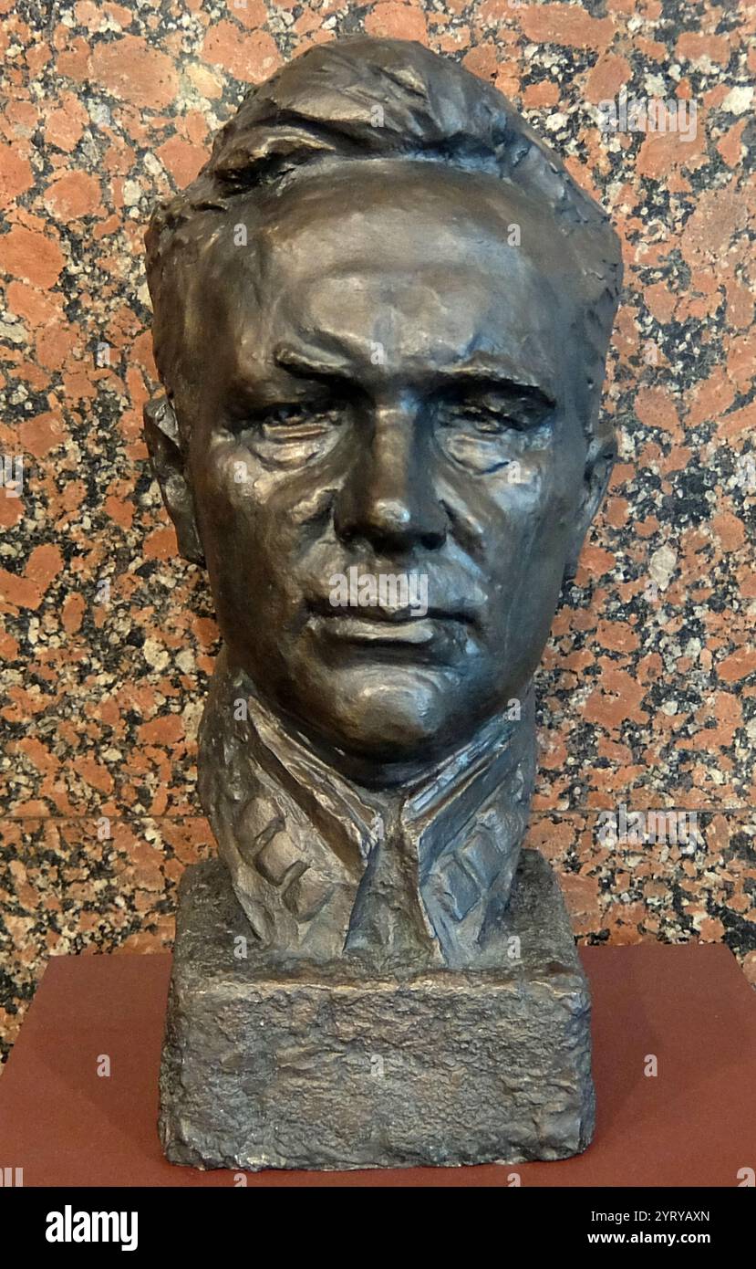 DEFENDER OF MOSCOW; PILOT A.V. ZHATKOV; 1942 Bronze casting by A.I ...