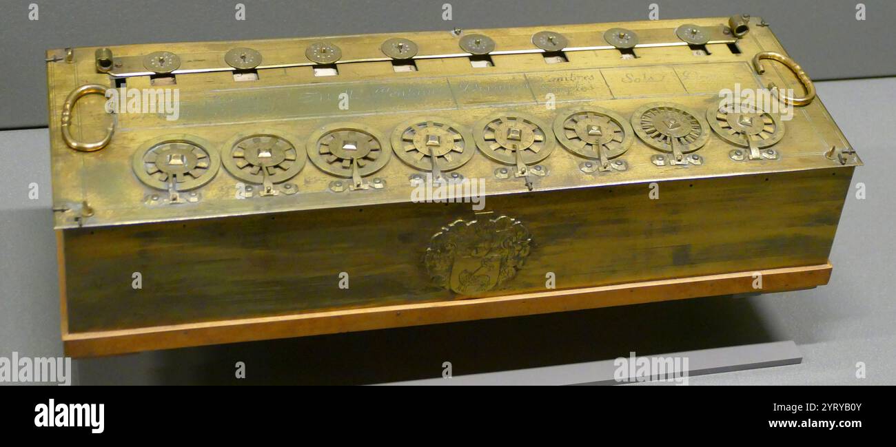 Pascal Calculating Machine Calculating Machine Hi Res Stock