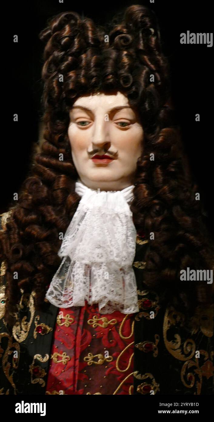 Waxwork figure depicting Louis XIV (1638 - 1715), known as Louis the ...