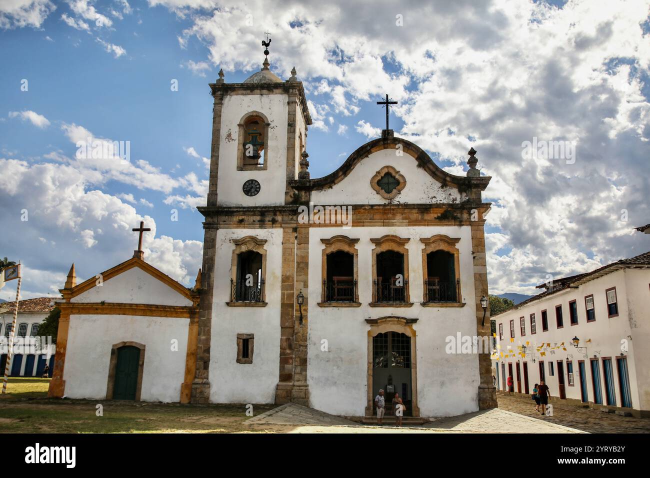 The Santa Rita church in Paraty's historic center, is pictured Stock ...