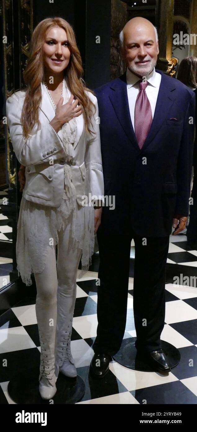 Waxwork figures of Celine Dion and Rene Angelil. Celine Marie Claudette ...