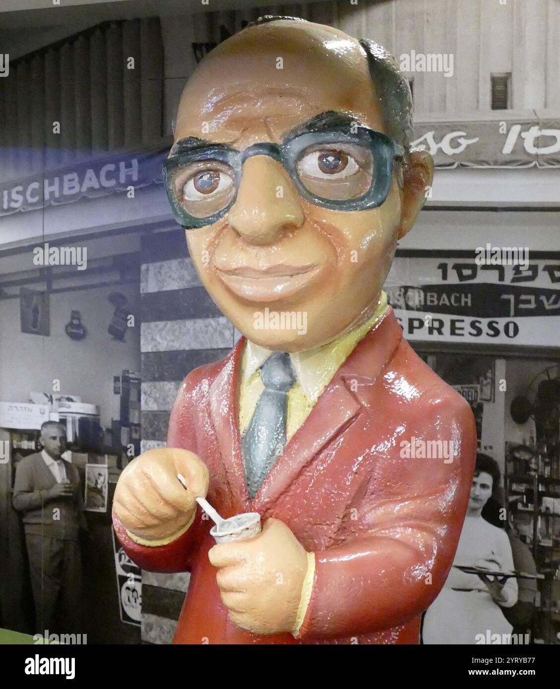 Modern sculpture of Menachem Begin (1913 - 1992); Israeli politician ...