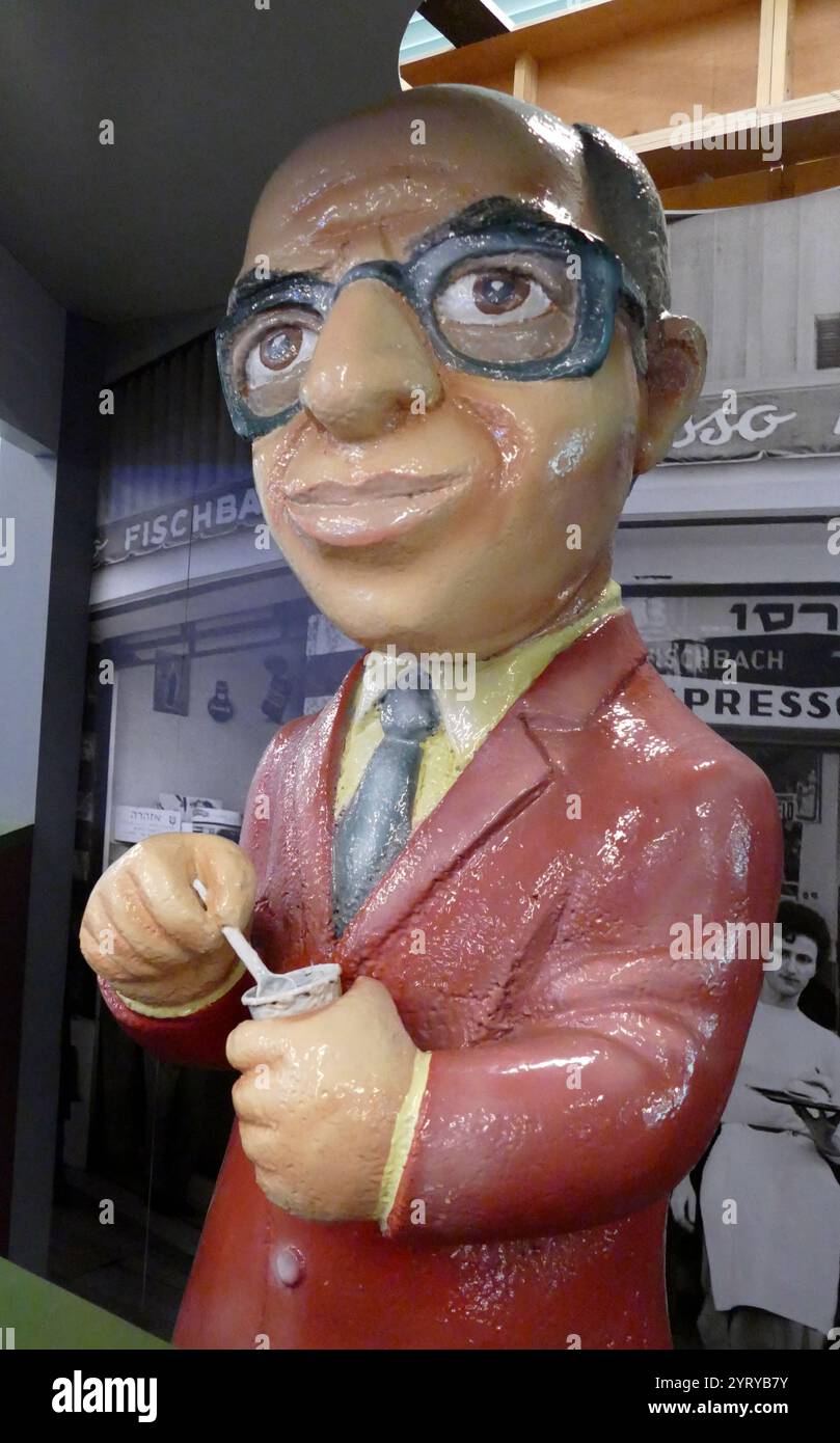 Modern sculpture of Menachem Begin (1913 - 1992); Israeli politician ...
