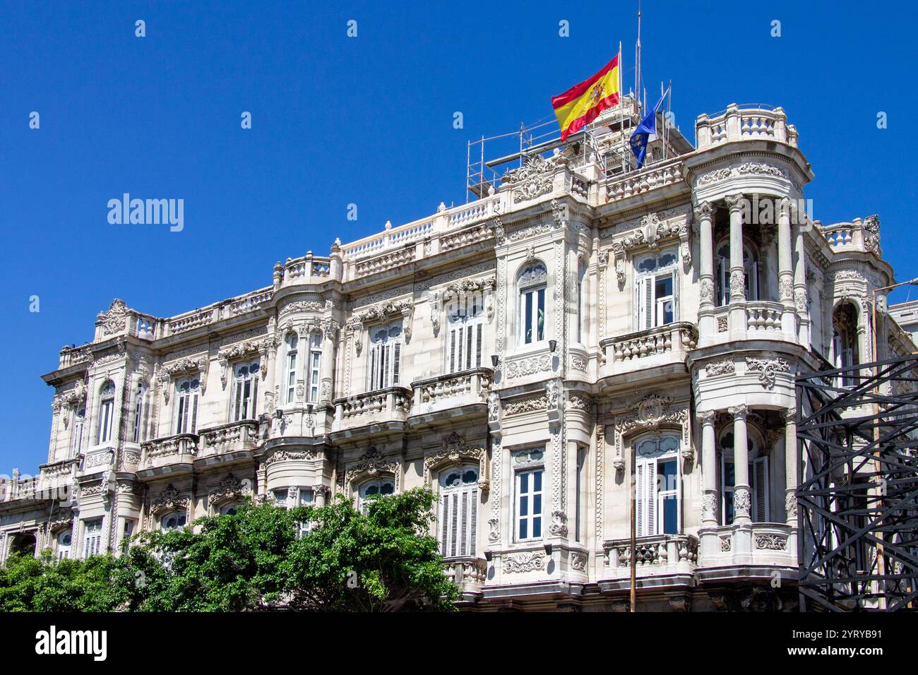 The Embassy of Spain in downtown La Habana, Havana, Cuba Stock Photo ...