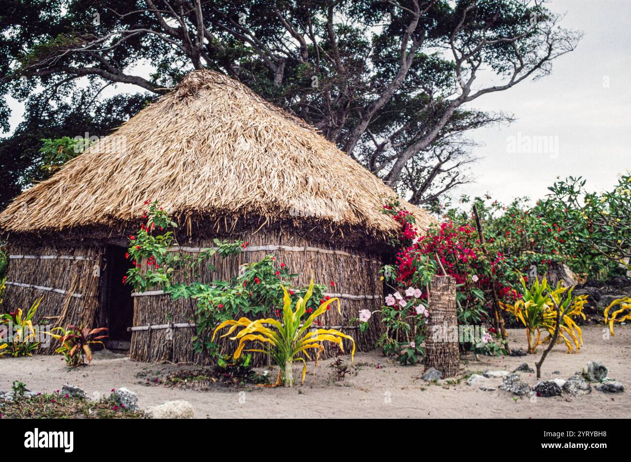 View of Yasawa-i-Rara, a remote village in the Yasawa Islands in Fiji ...