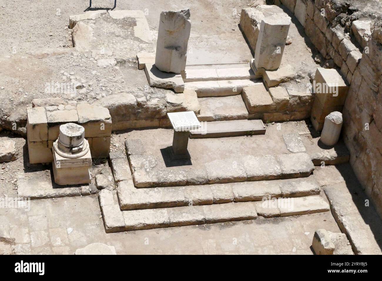 Ruins of Crusader Fortress, Bayt Jibrin (Beit Guvrin), Israel. During ...