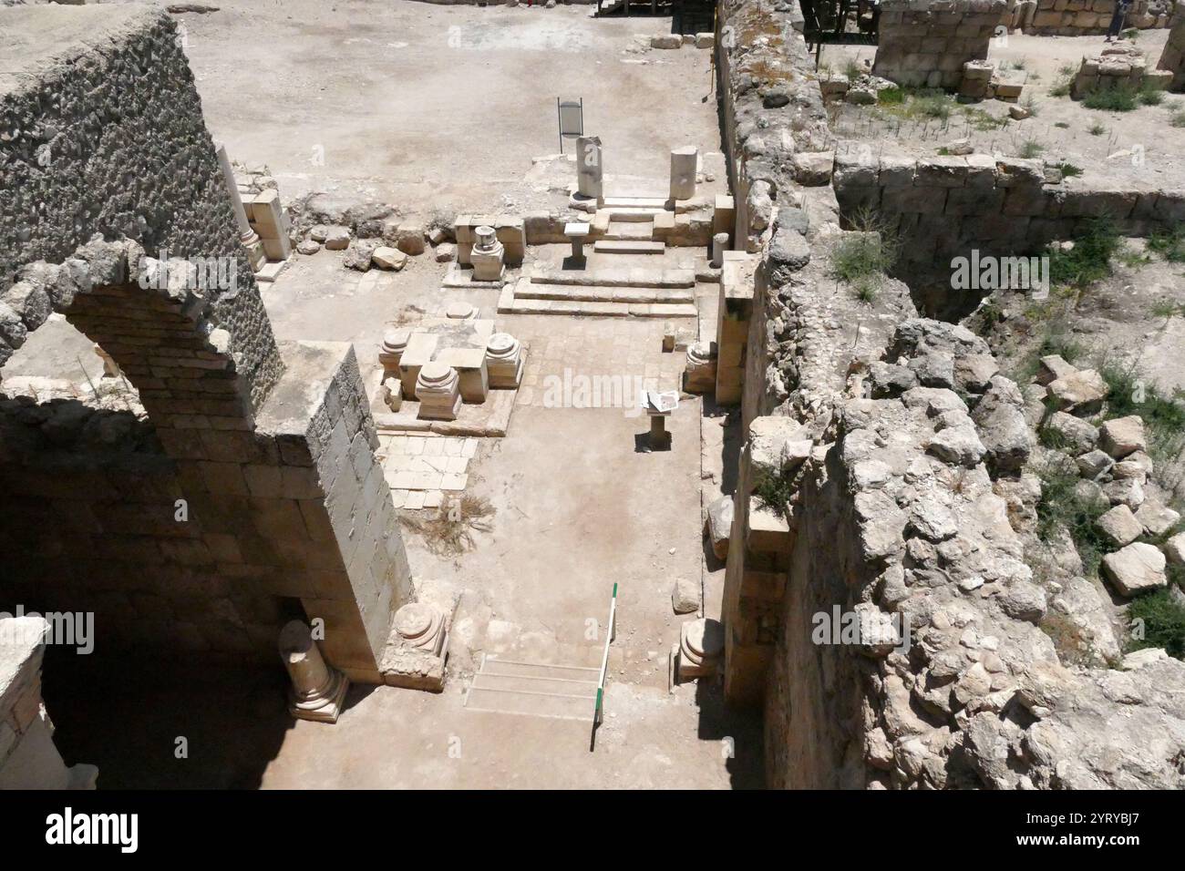 Ruins of Crusader Fortress, Bayt Jibrin (Beit Guvrin), Israel. During ...