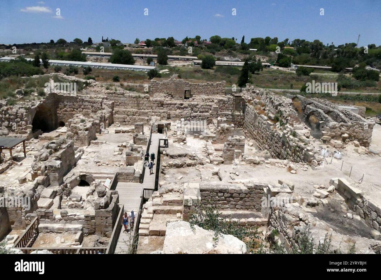 Ruins of Crusader Fortress, Bayt Jibrin (Beit Guvrin), Israel. During ...