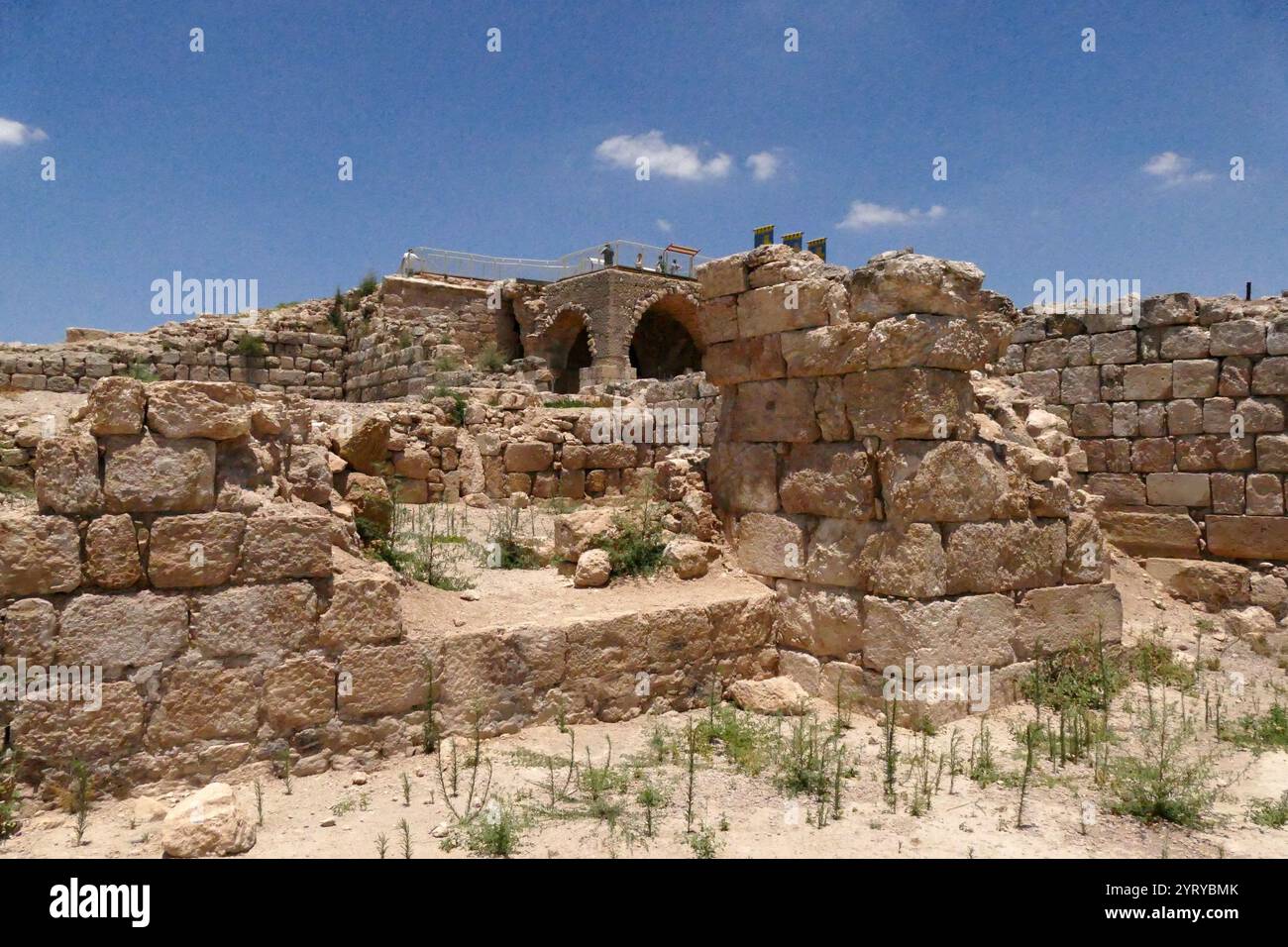 Ruins of Crusader Fortress, Bayt Jibrin (Beit Guvrin), Israel. During ...