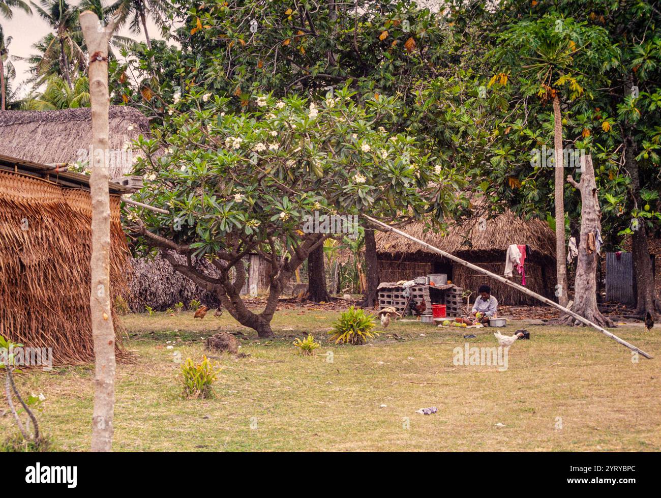View of Yasawa-i-Rara, a remote village in the Yasawa Islands in Fiji ...