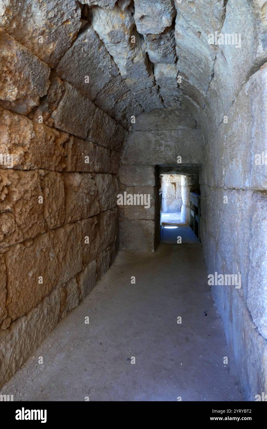 Ruins of Roman Amphitheatre, Bayt Jibrin (Beit Guvrin), Israel. During ...