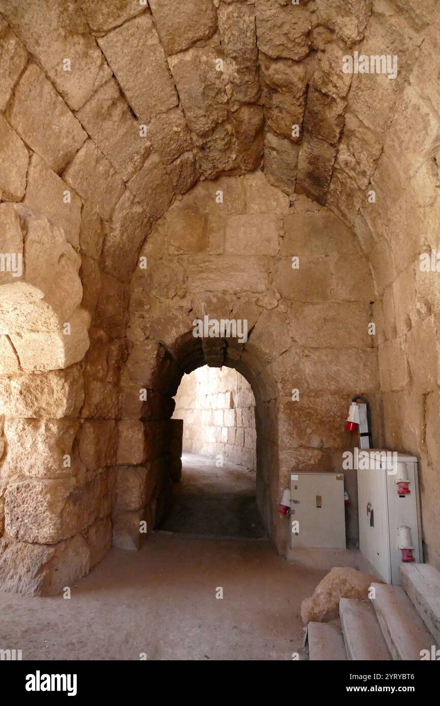 Ruins of Roman Amphitheatre, Bayt Jibrin (Beit Guvrin), Israel. During ...