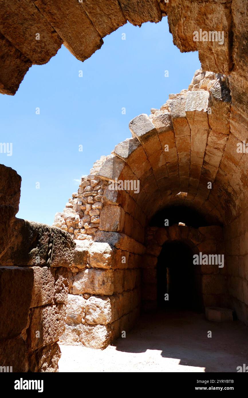 Ruins of Roman Amphitheatre, Bayt Jibrin (Beit Guvrin), Israel. During ...