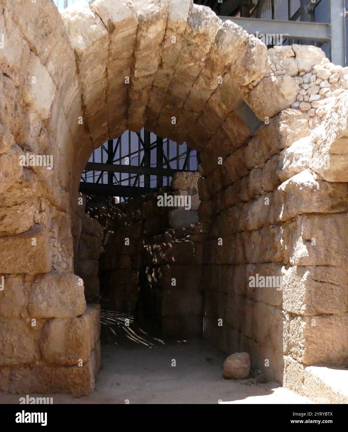 Ruins of Roman Amphitheatre, Bayt Jibrin (Beit Guvrin), Israel. During ...