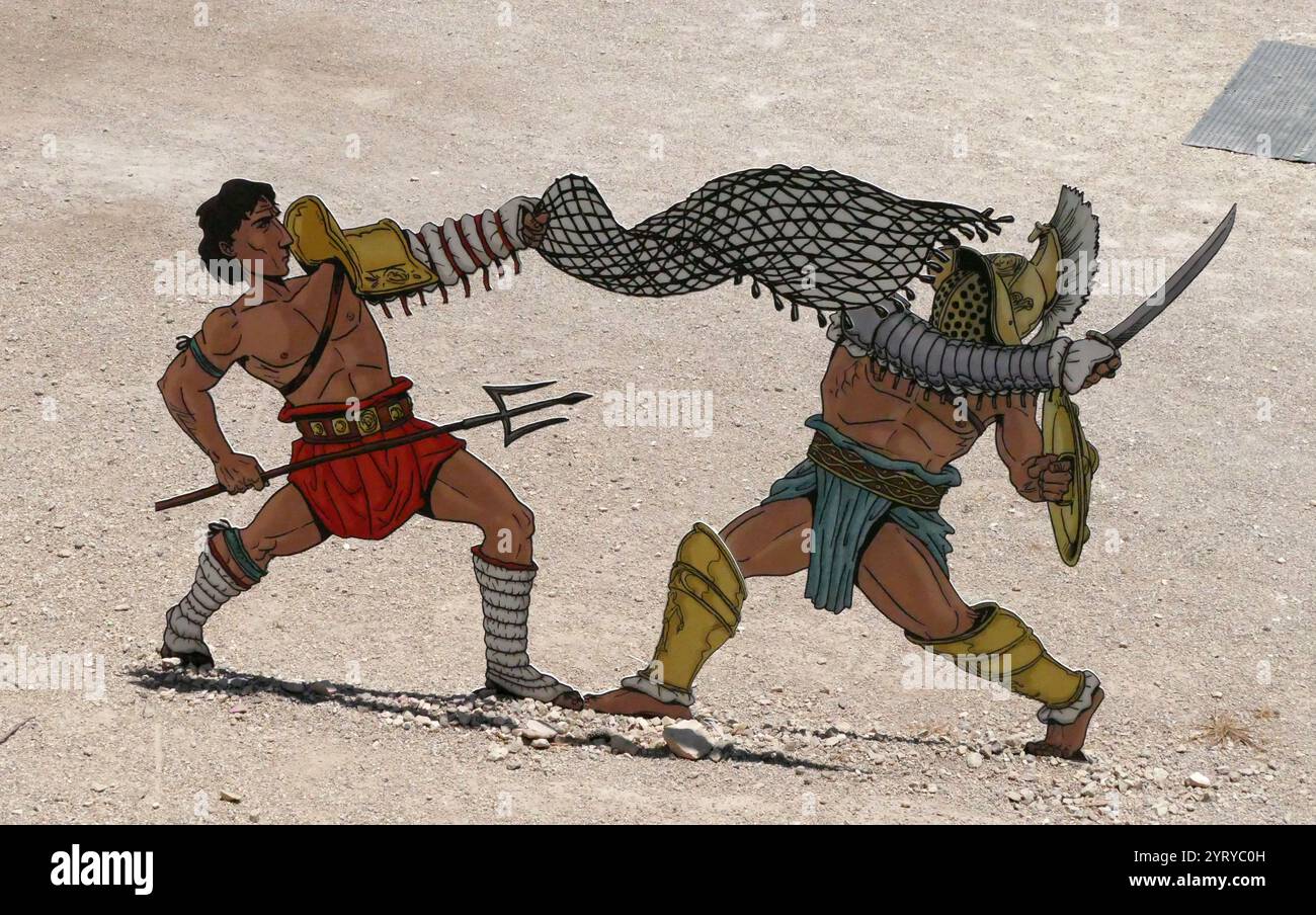 Ruins of Roman Amphitheatre, Bayt Jibrin (Beit Guvrin), Israel. During ...