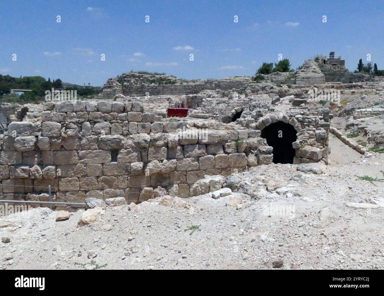 Ruins of Roman Amphitheatre, Bayt Jibrin (Beit Guvrin), Israel. During ...