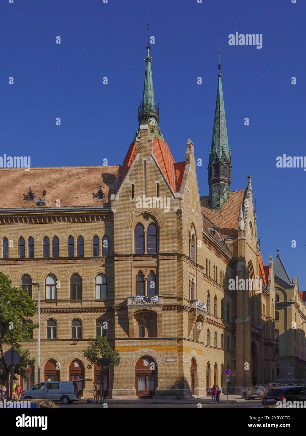 Hungary, Budapest, the First Unitarian Church, located in Nagy Ignac ...