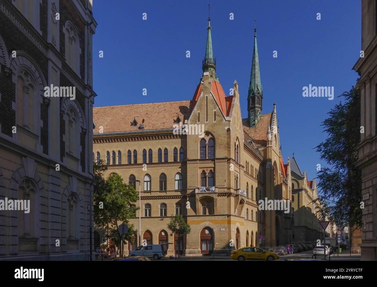 Hungary, Budapest, the First Unitarian Church, located in Nagy Ignac ...