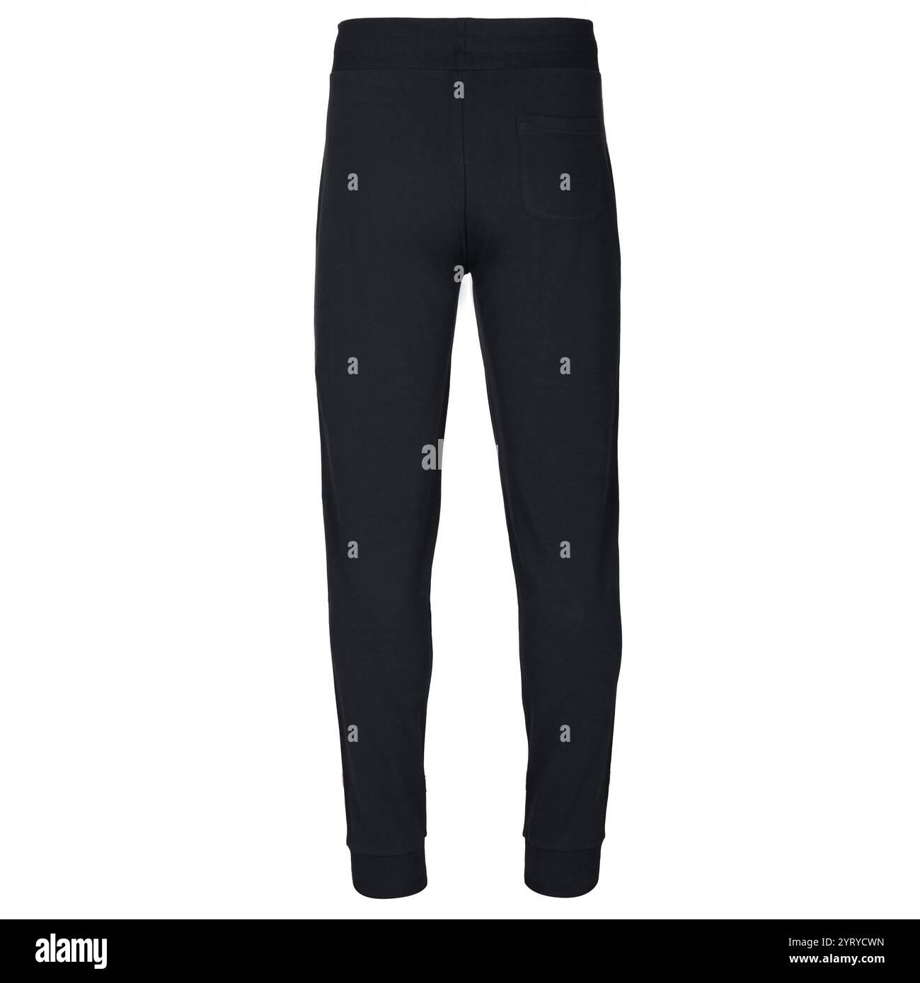 Back View of Black Slim Fit Joggers Stock Photo - Alamy