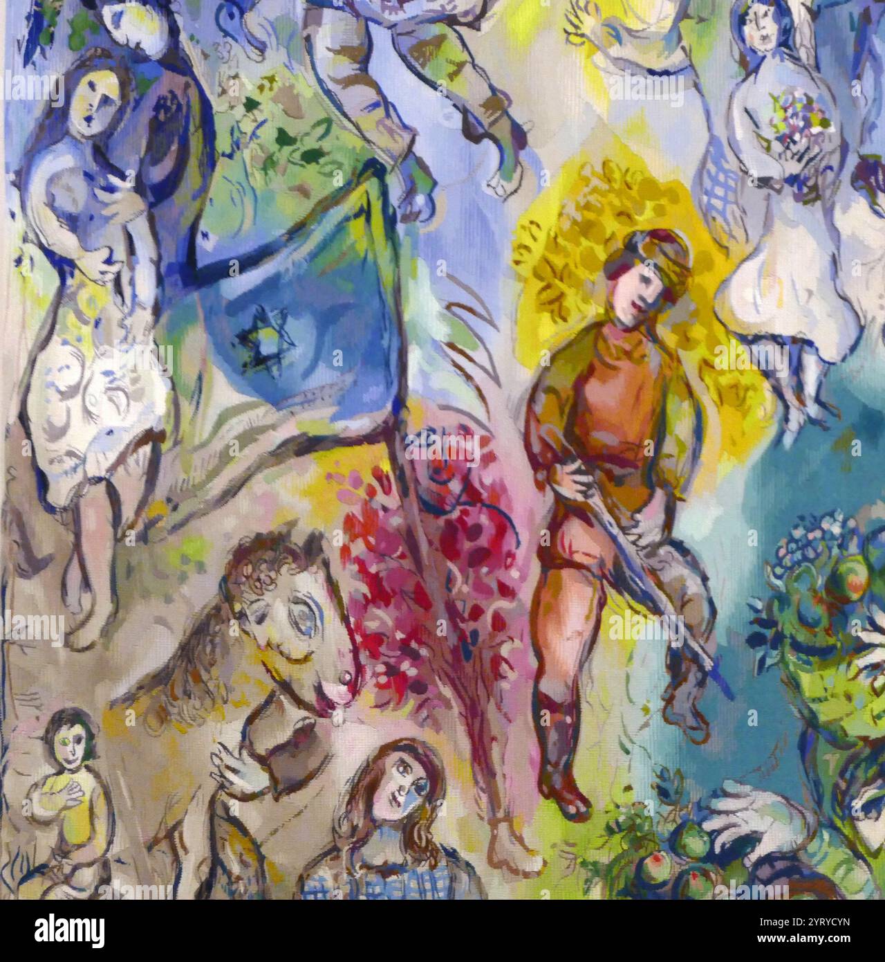 Tapestry in the Chagall State Hall, in the Knesset, (Parliament ...