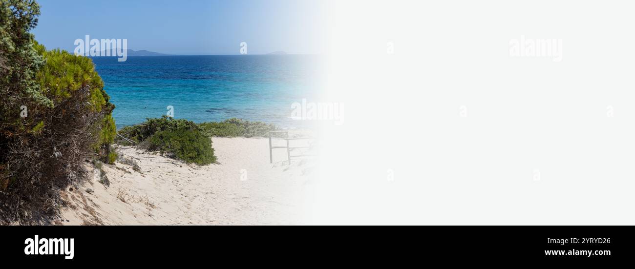 Coastal Beach Banner with Text Space Stock Photo - Alamy