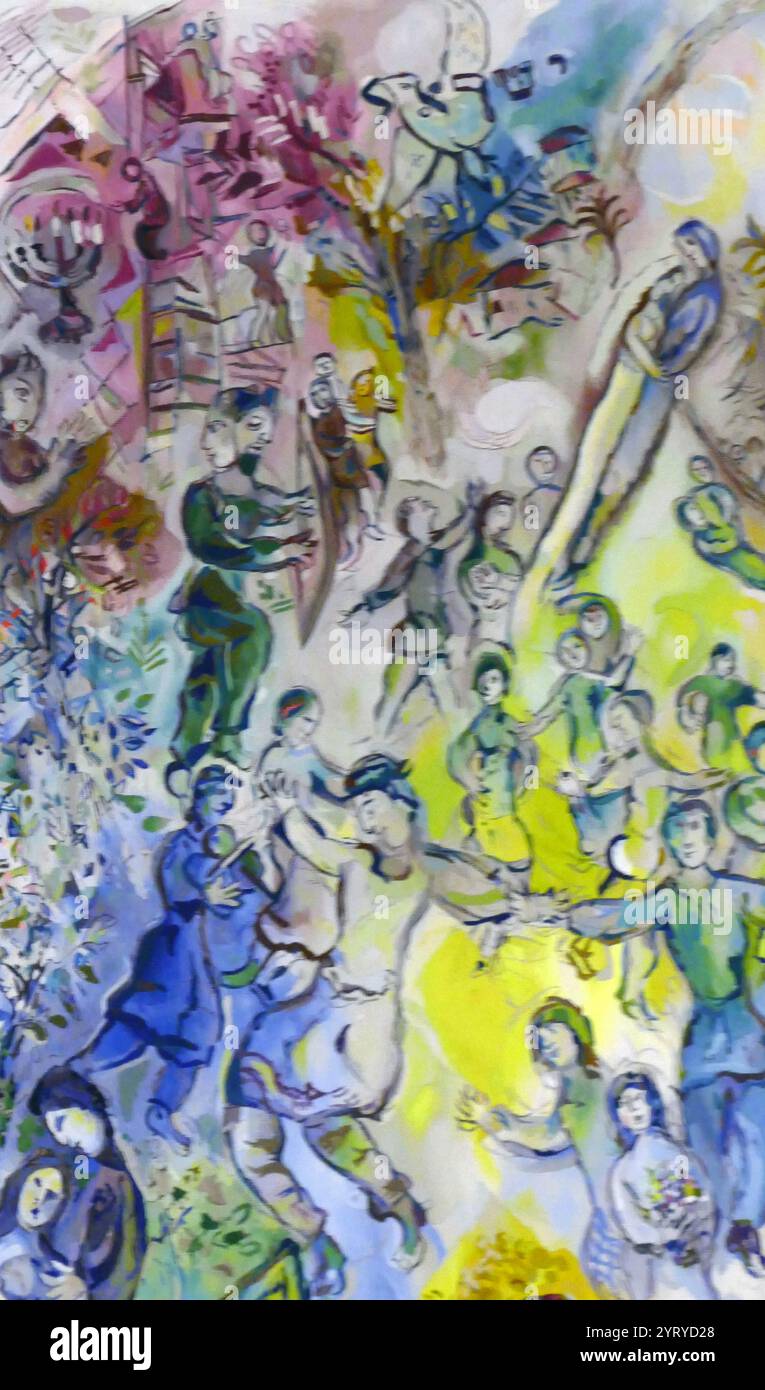 Tapestry in the Chagall State Hall, in the Knesset, (Parliament ...