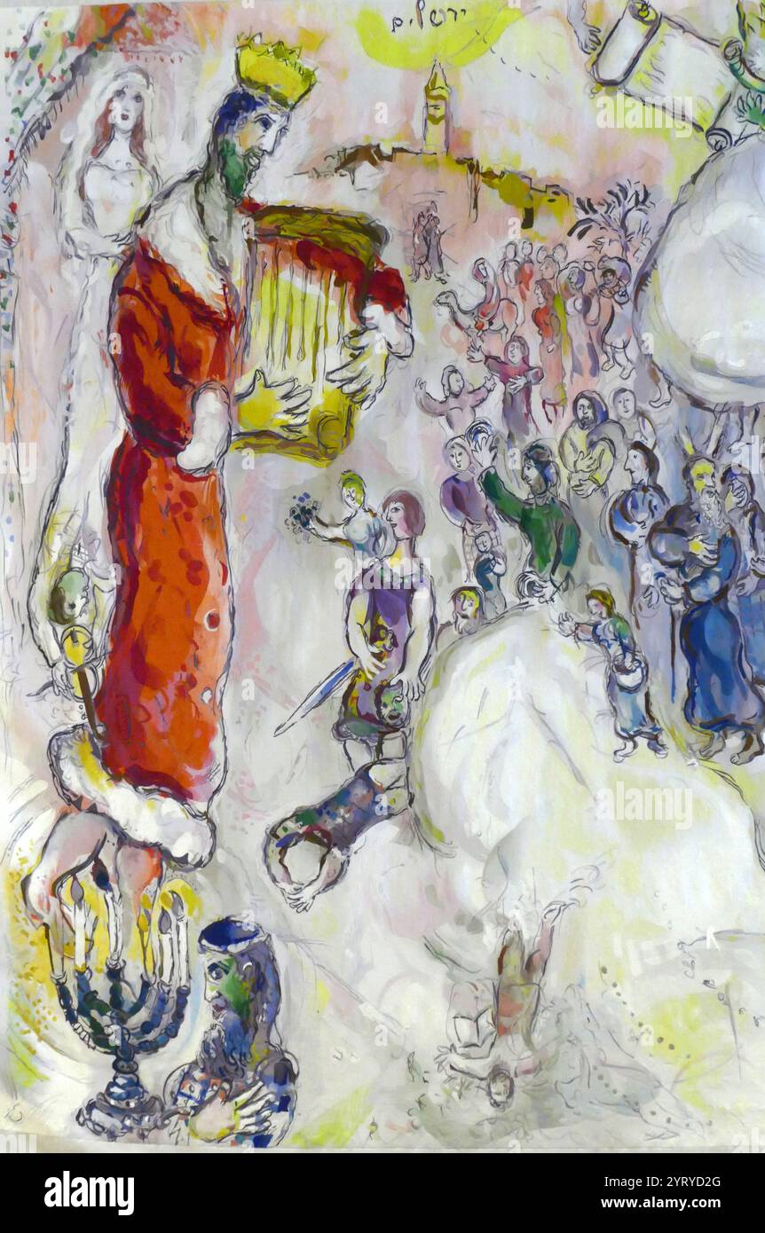 Tapestry in the Chagall State Hall, in the Knesset, (Parliament ...