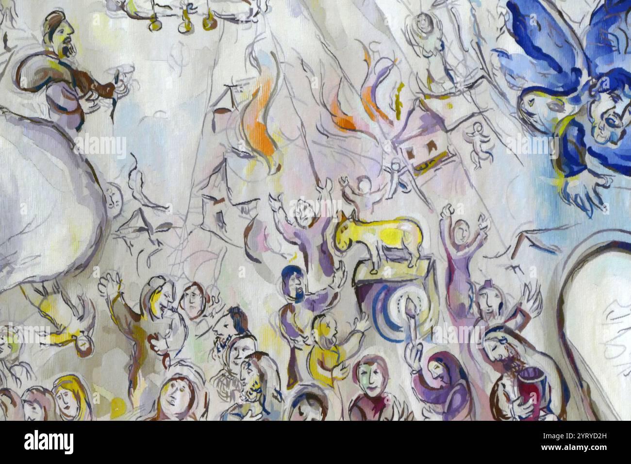 Tapestry in the Chagall State Hall, in the Knesset, (Parliament ...